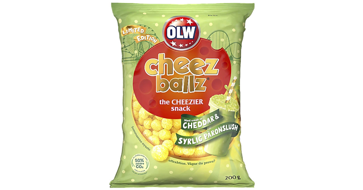 Olw Cheez Balls Päron 200g