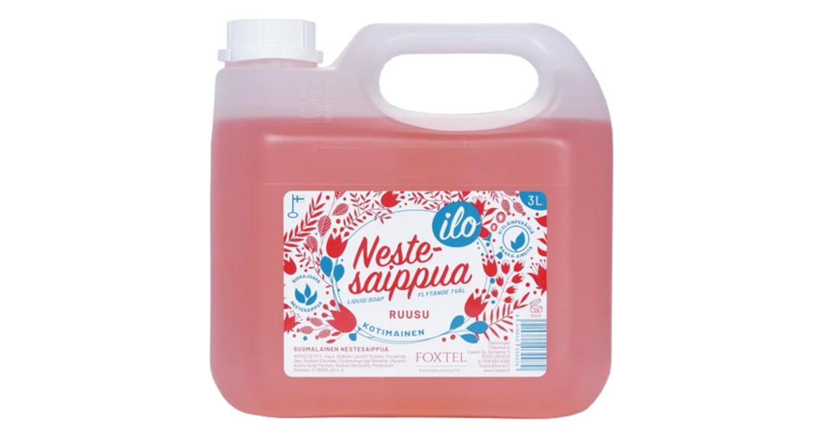 Foxtel Ilo Nestesaippua Ruusu 3l