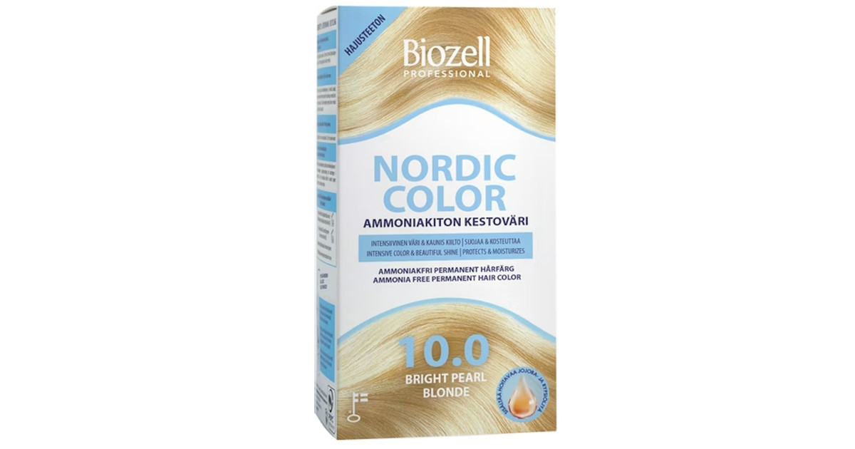 Biozell Professional Nordic Color Bright Pearl Blonde 10.0 Ammoniakiton ...