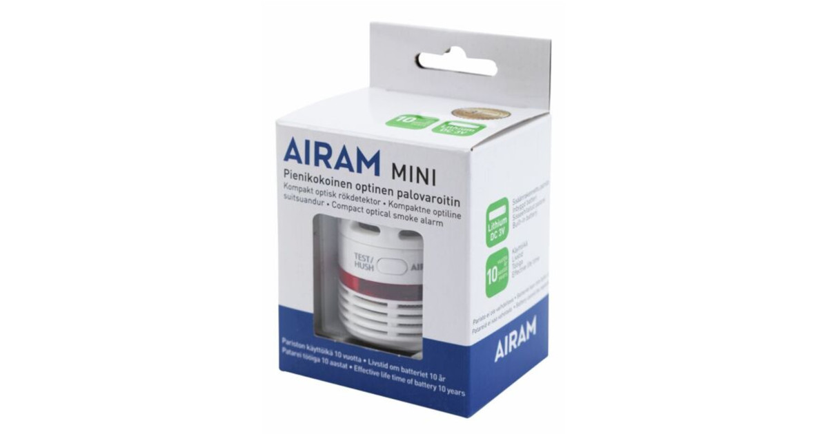 Airam Mini Palovaroitin 10 vuoden paristolla