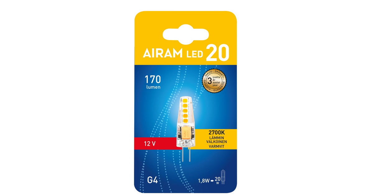 Airam Led Polttimo G4 12v 160lm