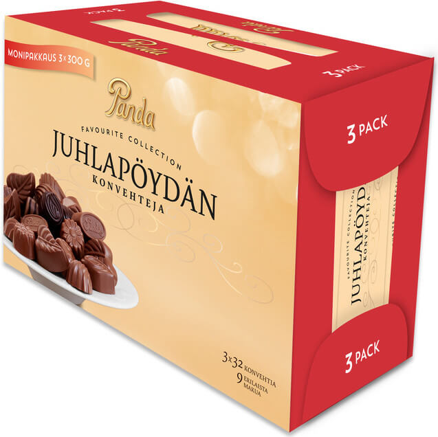 Panda Juhlapöydän Konvehti 3 X 300g