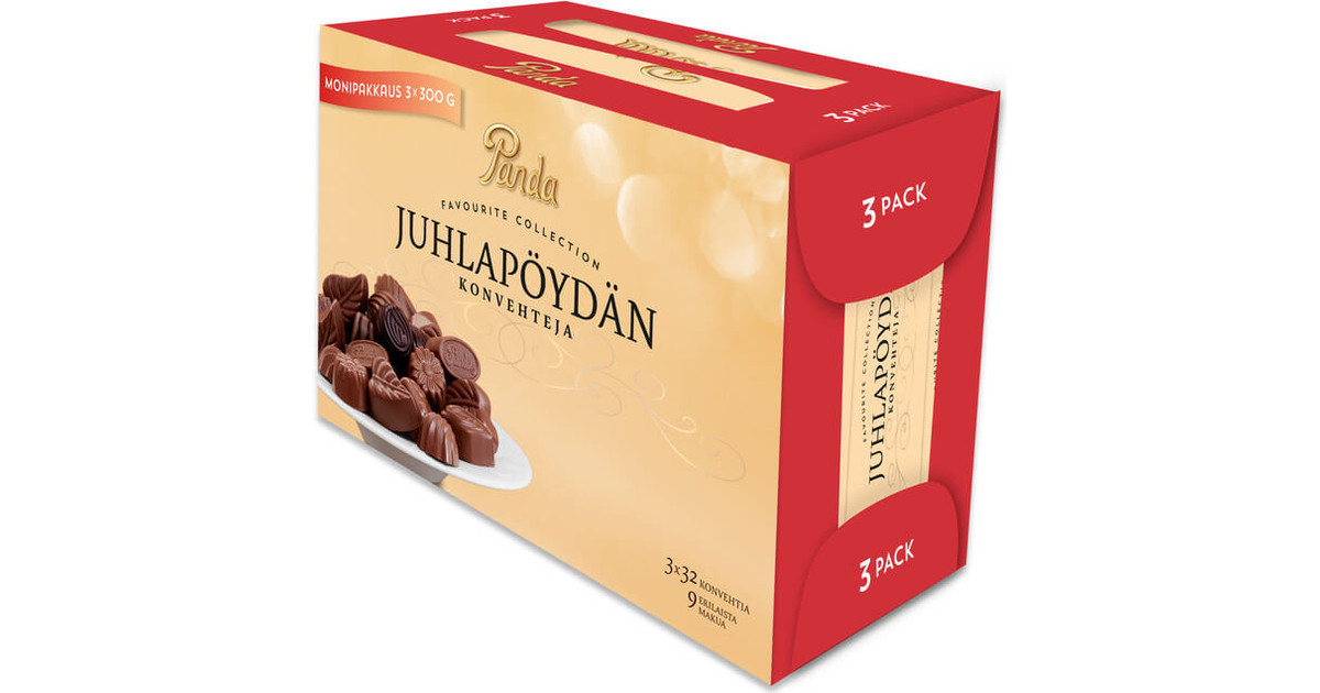 Panda Juhlapöydän Konvehti 3 X 300g