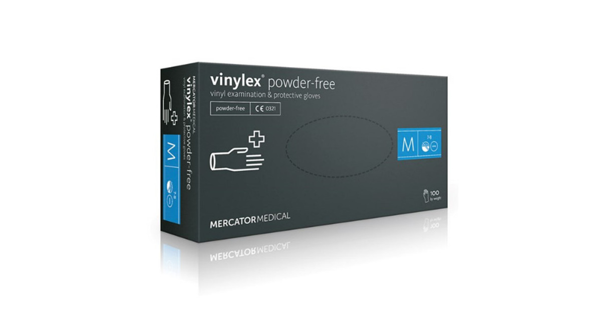 MERCATORMEDICAL VINYLEX PF VINYYLIKÄSINE S-XL 100KPL