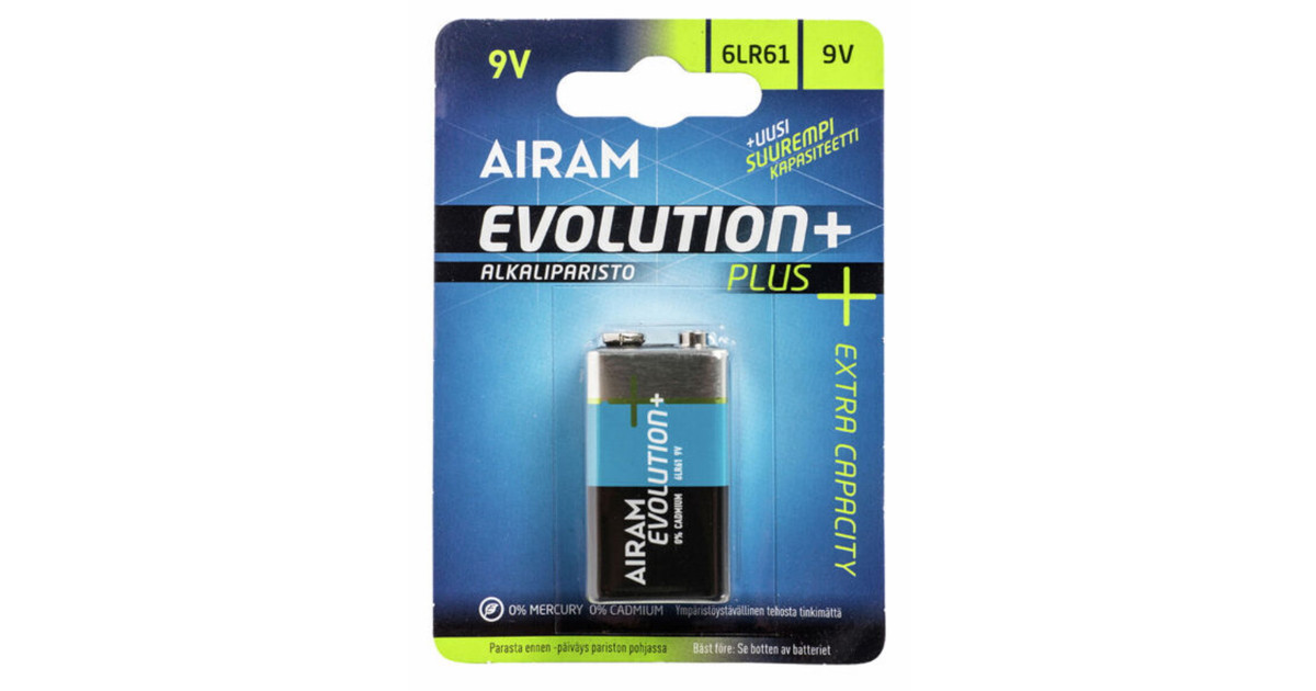 Airam Evolution Plus Paristo 6lr61 9v