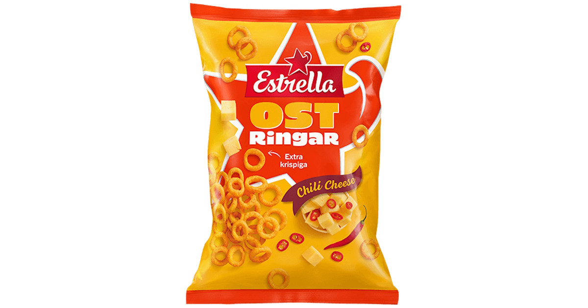 Estrella Ost Ringar Chili Cheese 200g