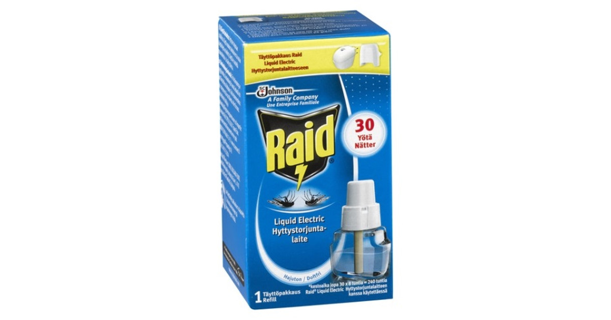 Raid Liquid Electric Hyttystorjuntalaitteen Täyttö
