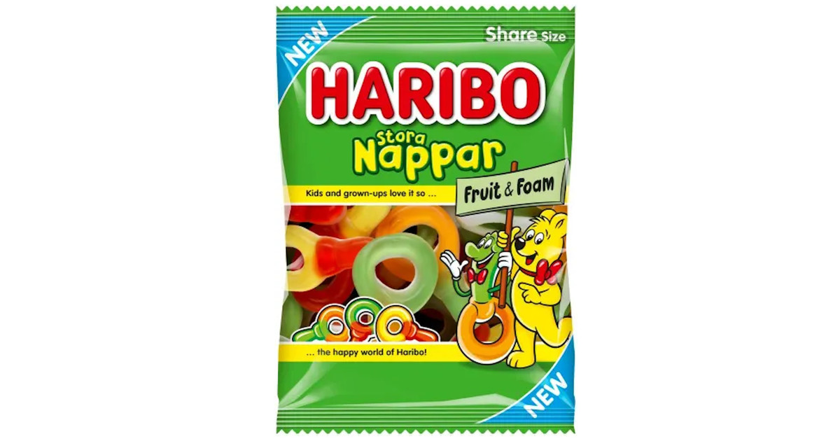 Haribo Stora Nappar Frukt & Skum 750g