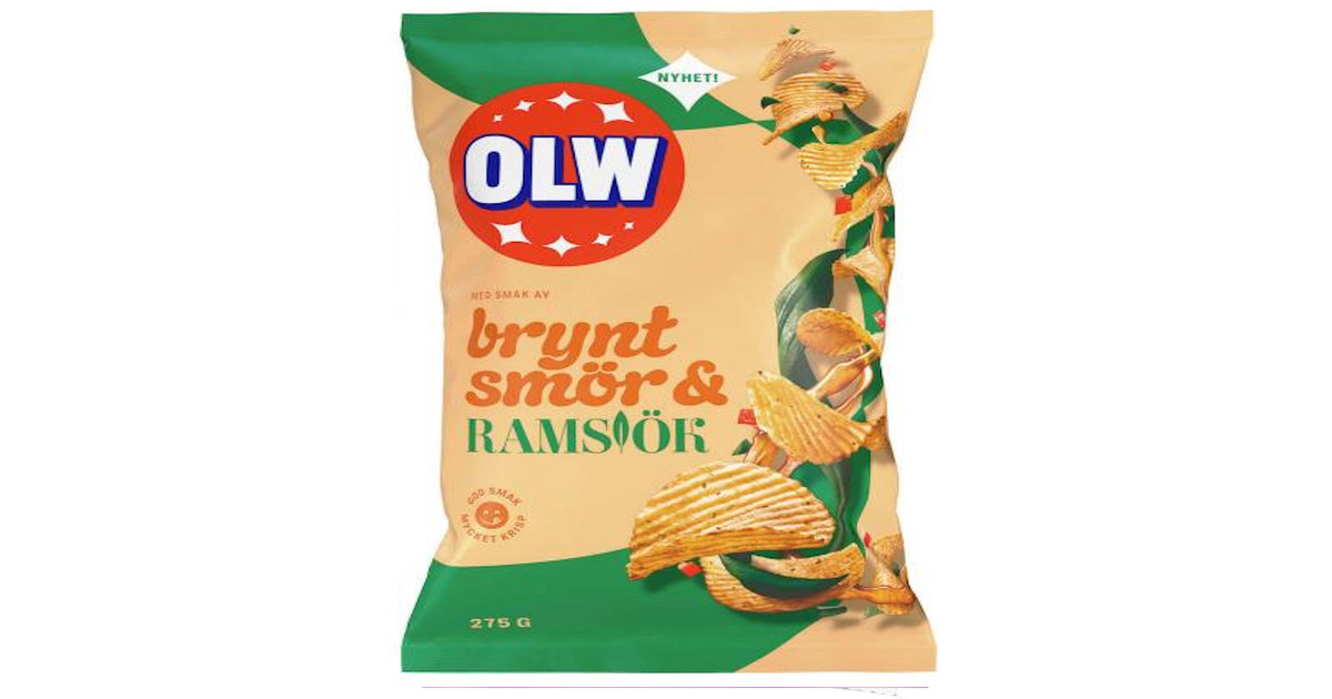 Olw Brynt Smör & Ramslök Sipsi 275g