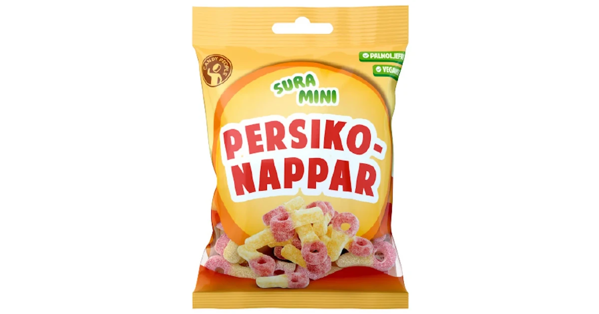 Candy People Sura Mininappar Persiko 70g