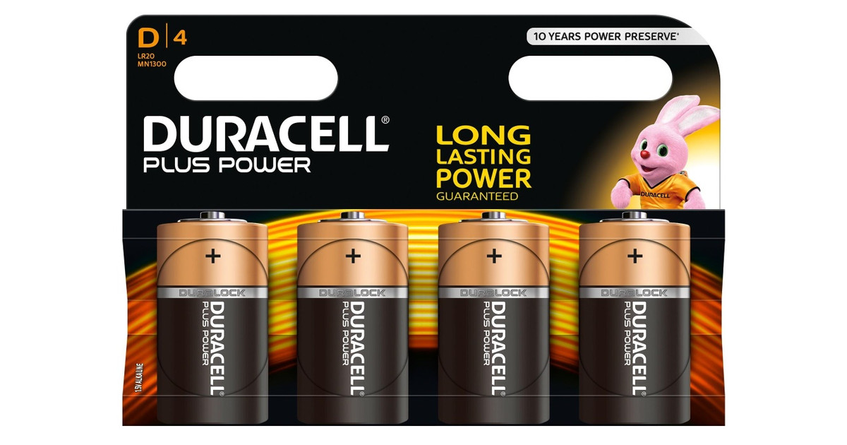 Duracell Plus Power Paristo D 4 Kpl