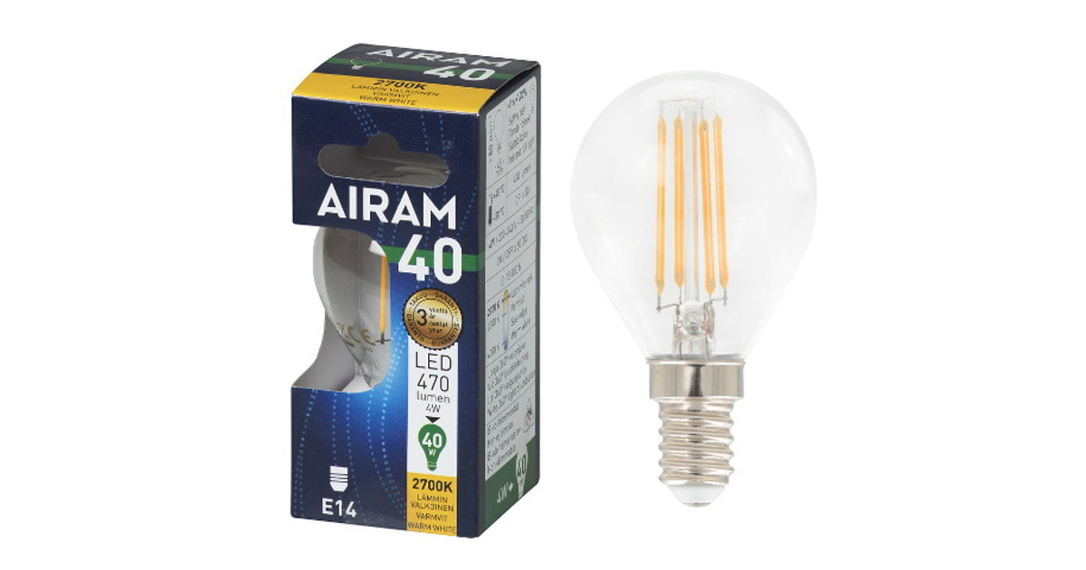 Airam Mainoslamppu 2700k E14 4w