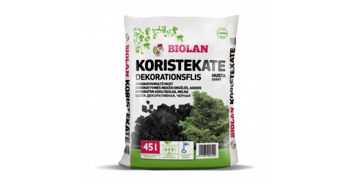 Biolan Koristekate Musta 45l